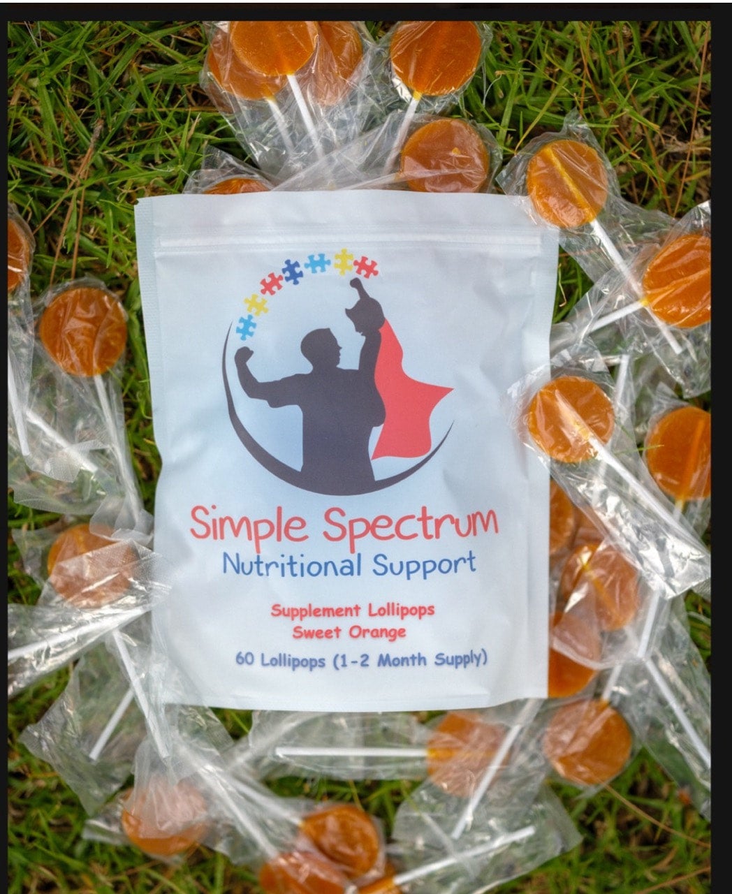 Simple Spectrum Supplement Sweet Orange Lollipops | Mupeto Healthcare